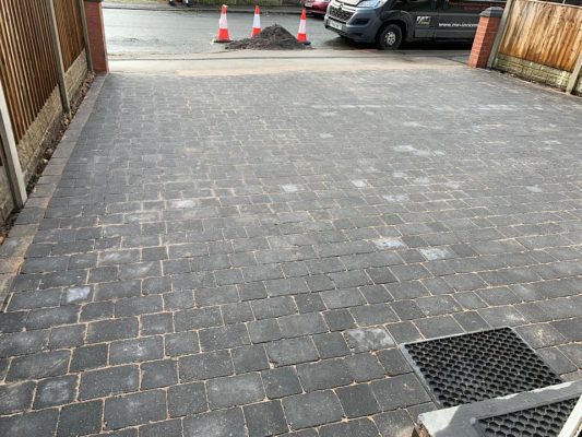 Block paving – kirkham vans and signage